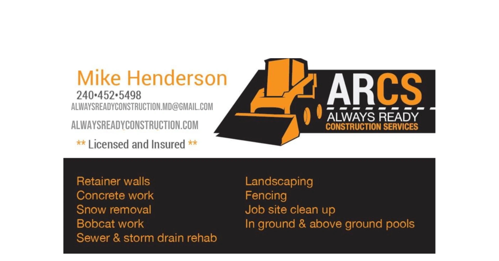 ARSC Always Ready Construction Services
