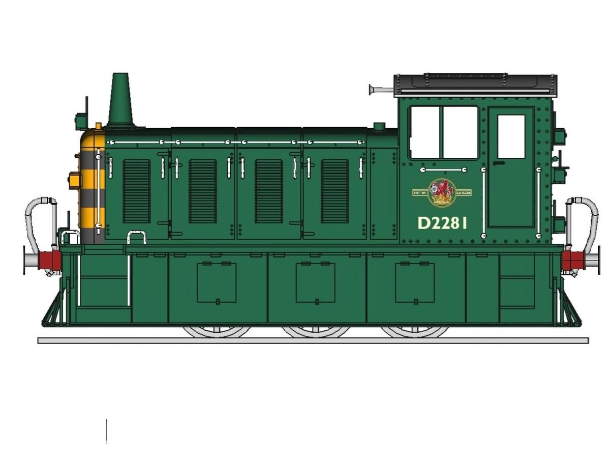 NIU4008 - BR Ipswich Docks Class 04 (Nos D2281 & D2282) Tram Locomotive ...