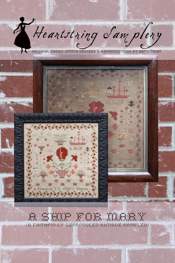 A Ship For Mary Antique Sampler Reproduction