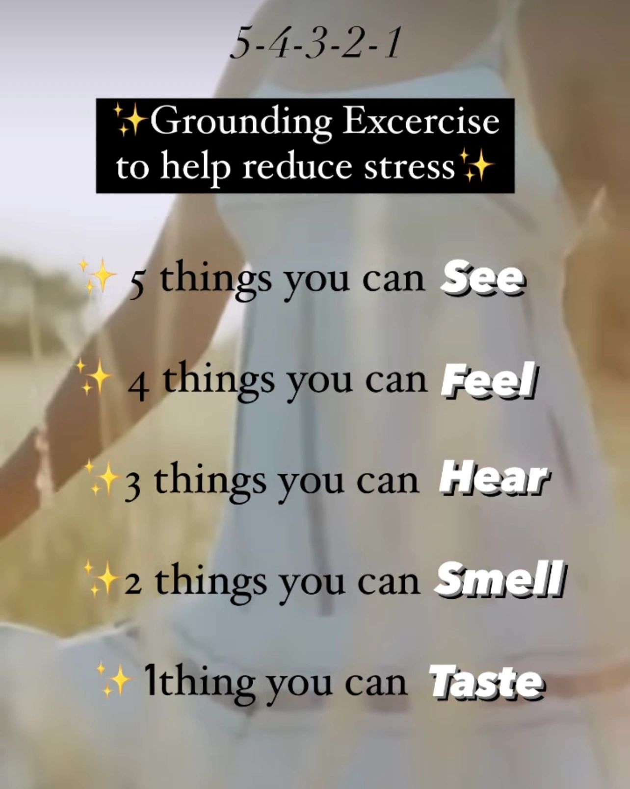 5 step Grounding Exercise