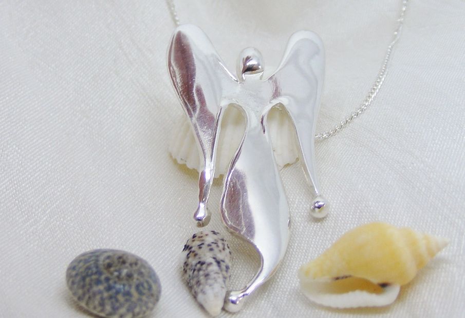 Fluid By Design - Handmade Rose Gold, Silver Angel Jewellery