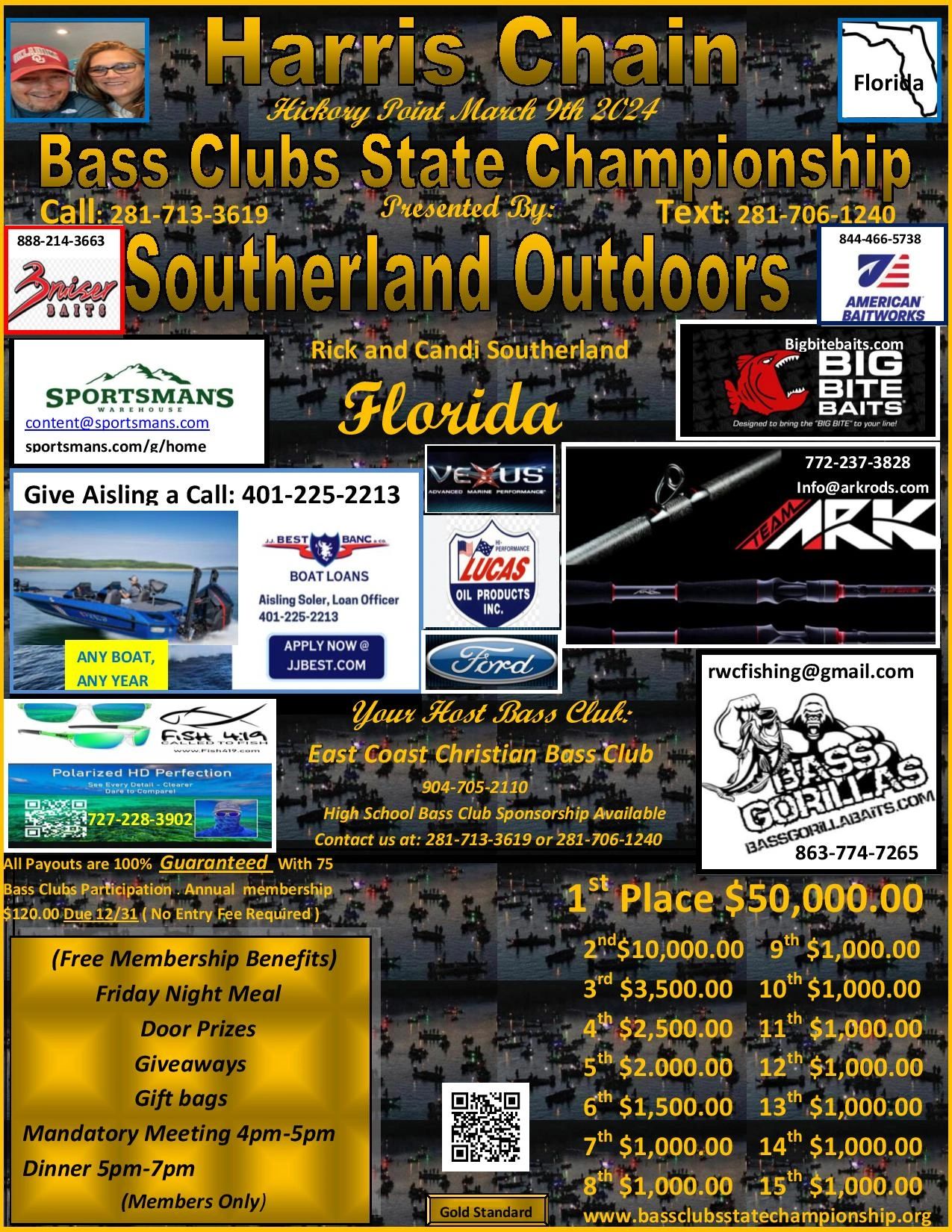 Bass Clubs State Championship - Bass Fishing Tournament, No Entry Fee