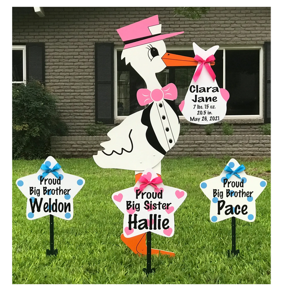 Storks Yard Sign - Jenny's Storks & More
