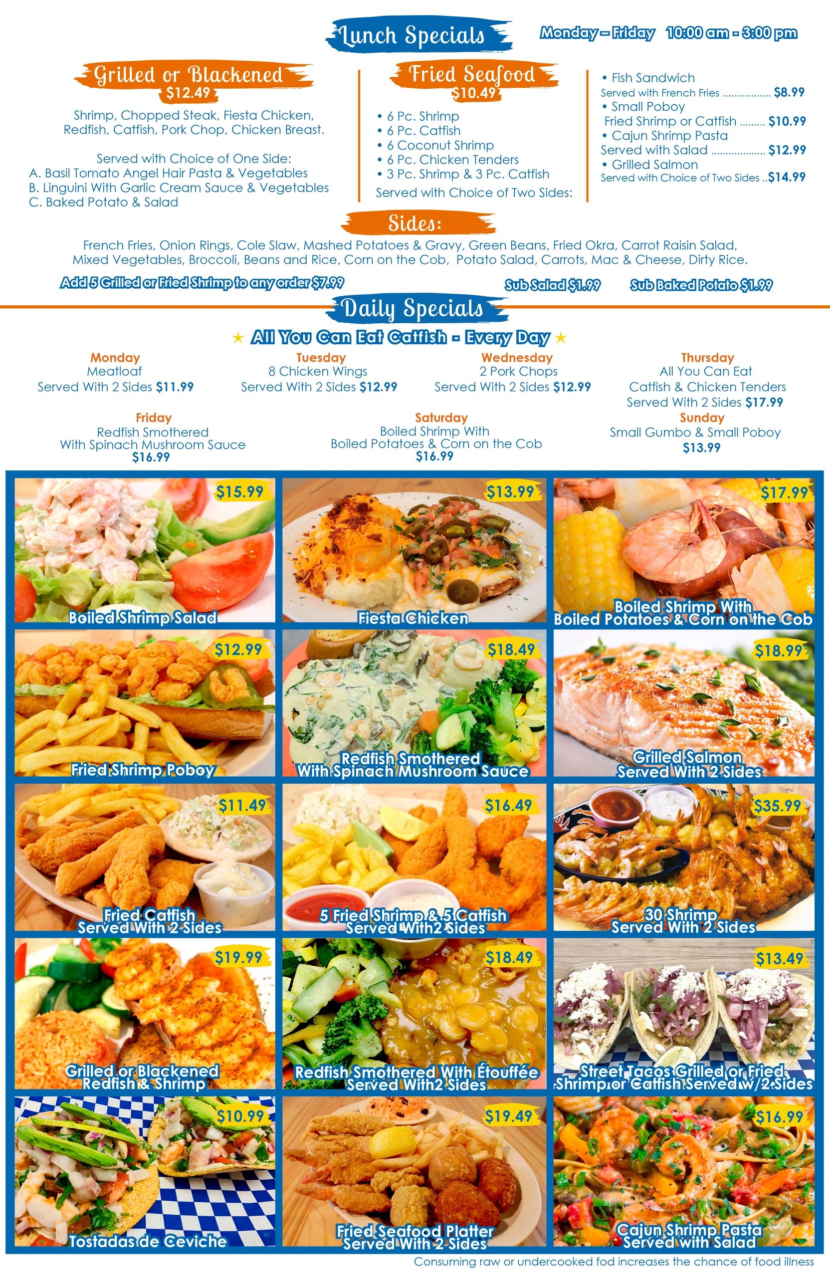 Menu Fish Place Dickinson Menu Fish Place Dickinson