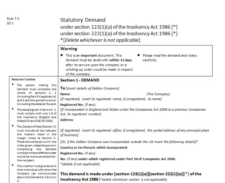 How to issue and serve a Statutory Demand!