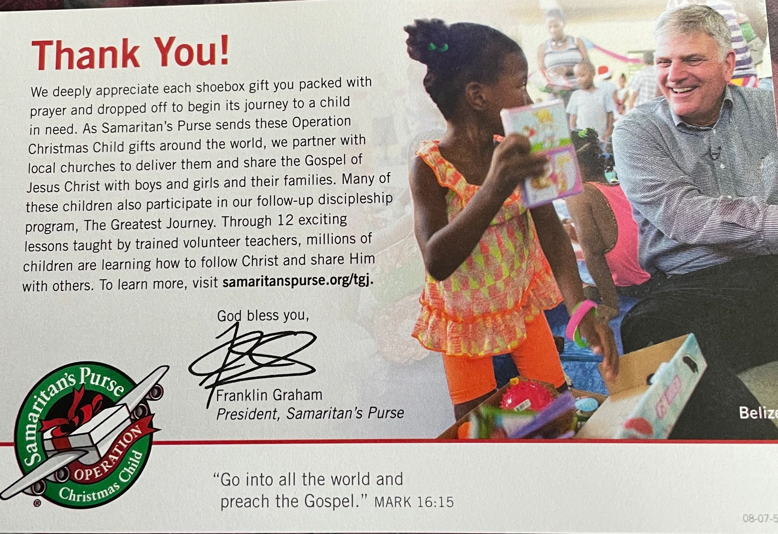 Operation Christmas Child Poster