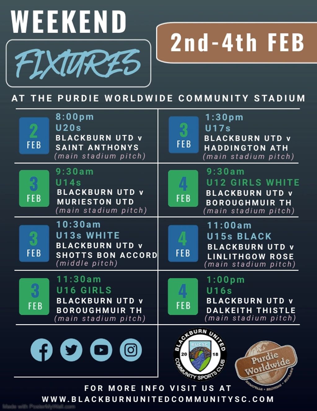 Weekend Fixtures