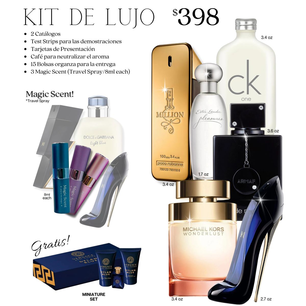 Kit de Lujo - Lleva excelentes Perfumes + 1 Giftset