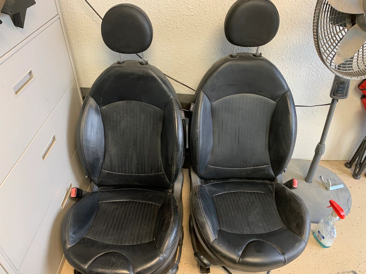 2007-2014 Mini Cooper Heated Perforated Leather seat set