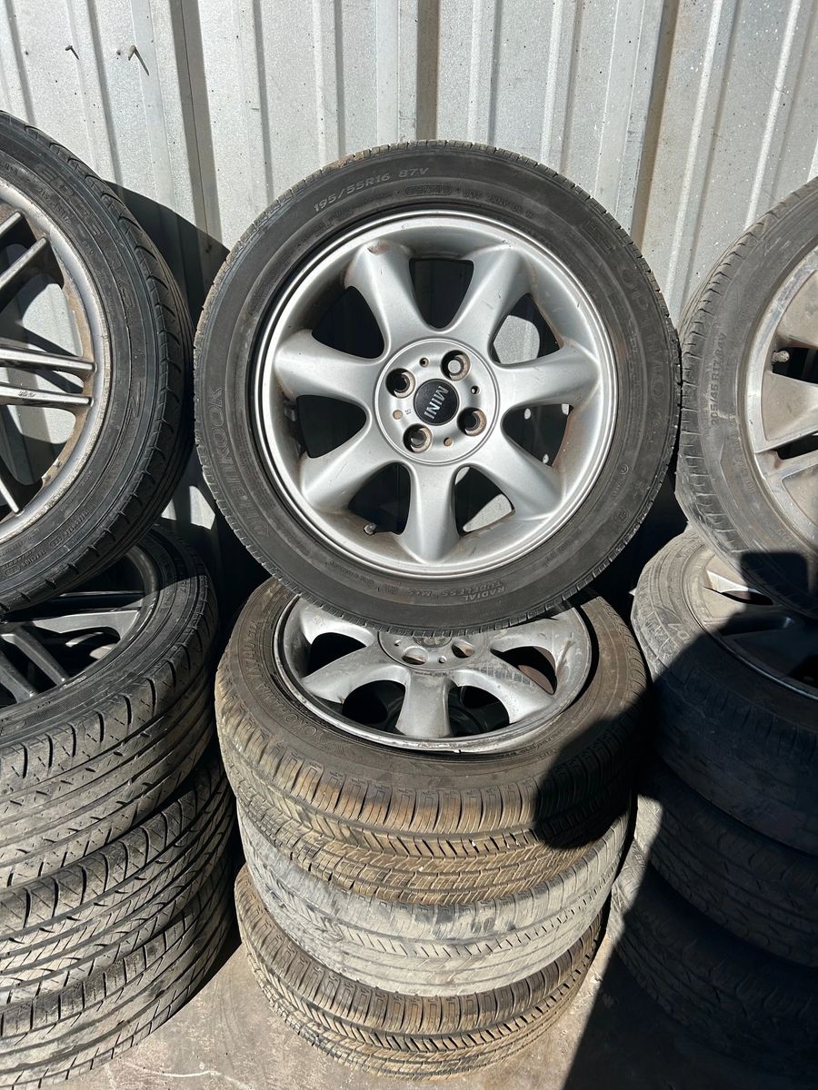 16 inch MINI COOPER R94 BRIDGE SPOKE WHEELS AND TIRES(WE DO NOT SHIP ...