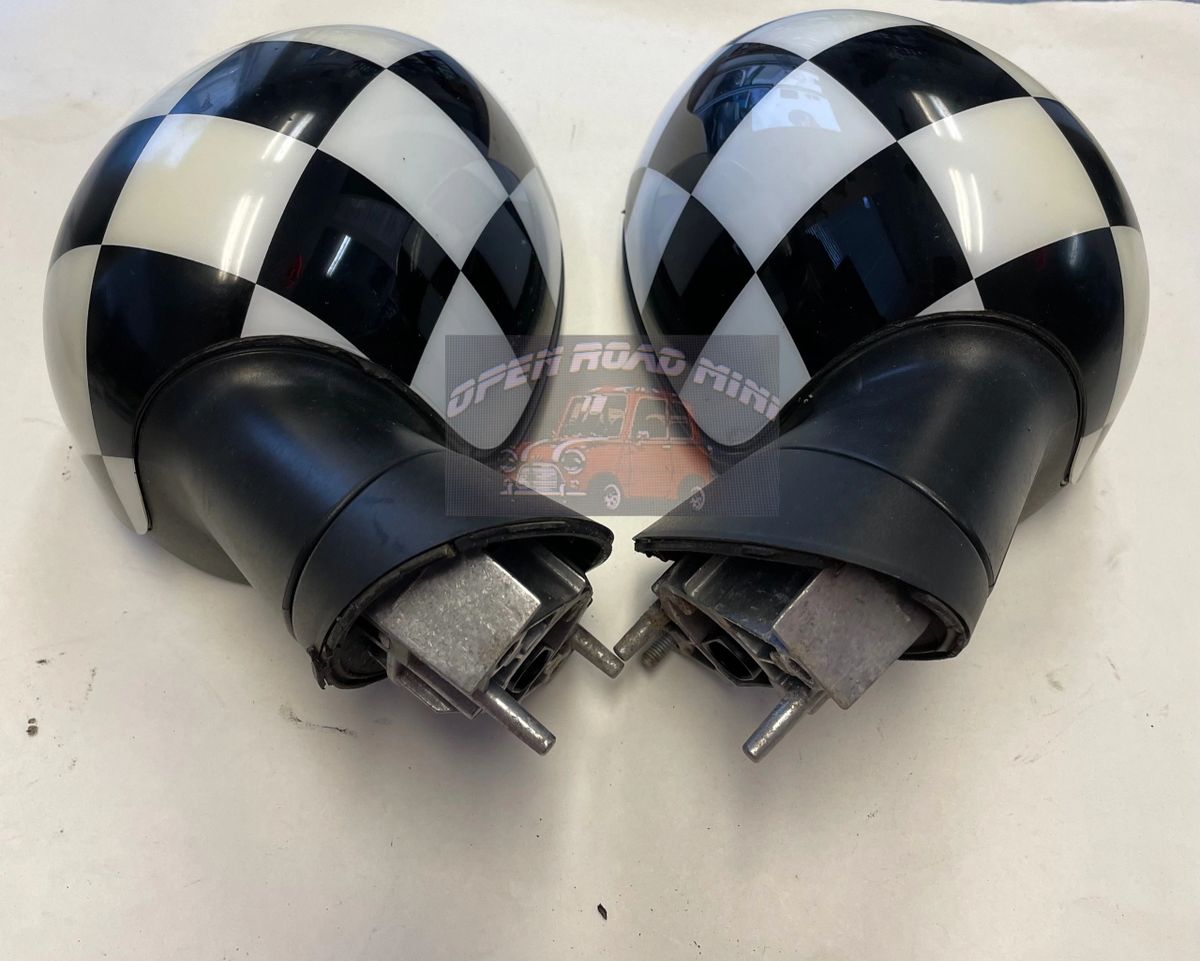 2007-2014 Mini Cooper Power Side Mirrors with Black & White ...