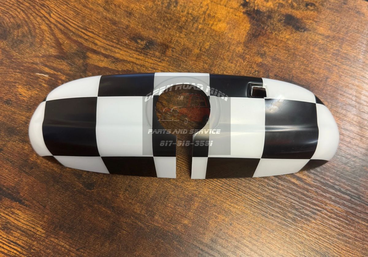 2014-2020 Mini Cooper Checkerboard Interior Mirror Cover F54 F55 F56 ...