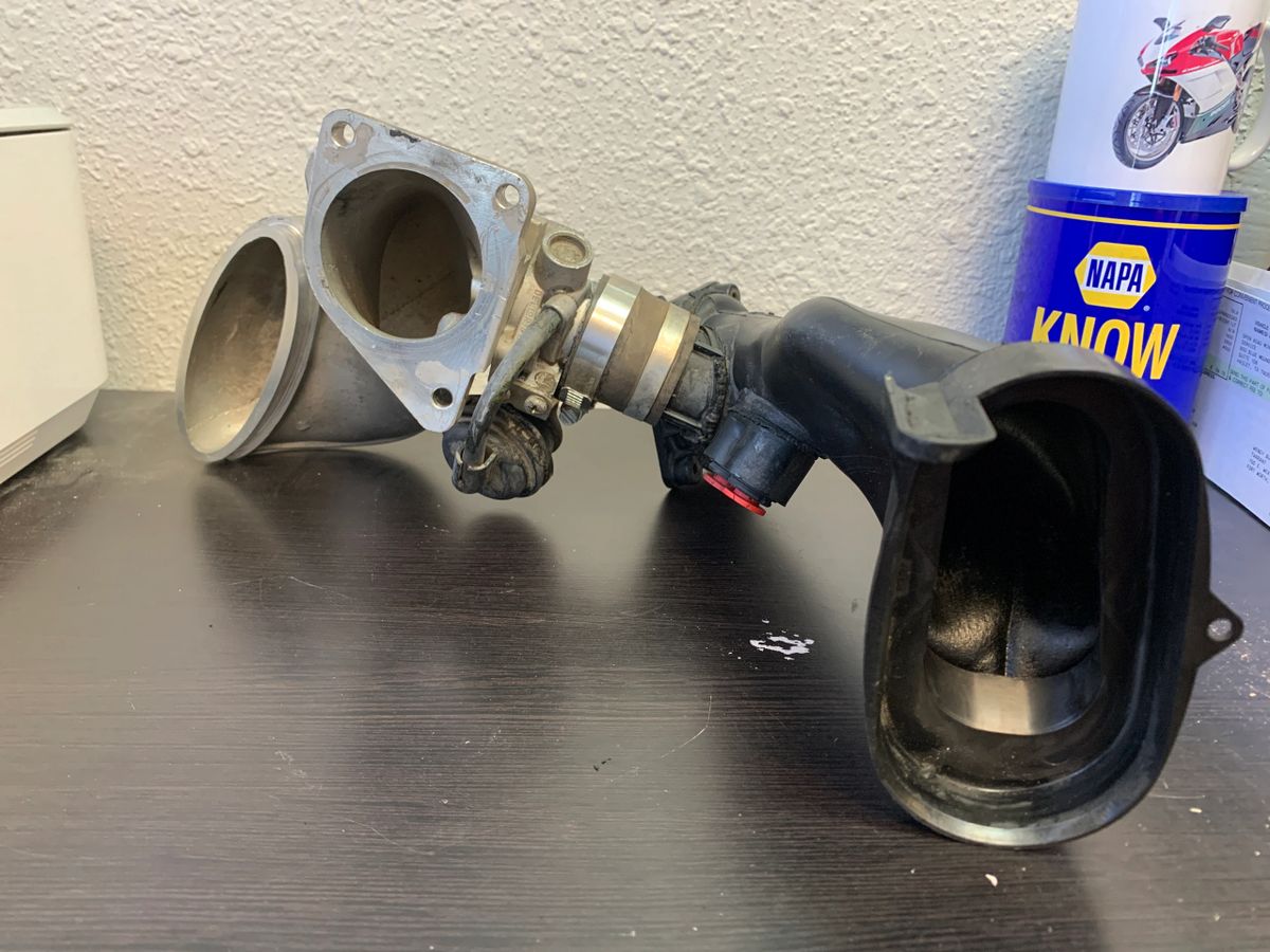 2002-2008 R53 Supercharger Inlet Tube w bypass valve and horn