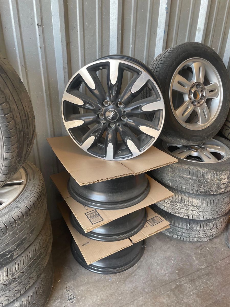 2014-2024 Mini Cooper S 17x7 Alloy 10 Spoke Black Machined WHEEL SET ...