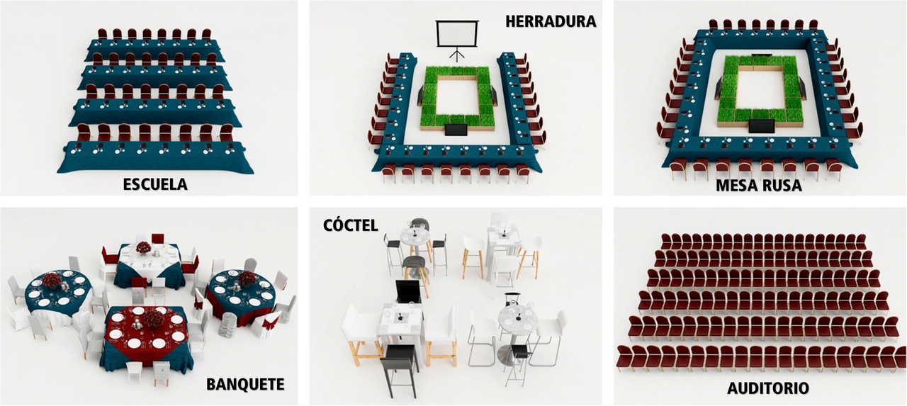 Tipos de montaje - Conoce 7 distintos montajes para tus eventos