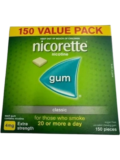 Nicorette - nicotine gum classic 4mg extra strength 150 pieces