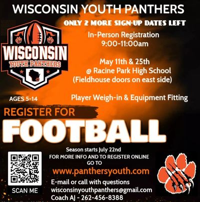 Wisconsin Panthers Youth Sports - Youth Football - Racine, Wisconsin