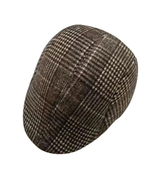 Driving Cap Brown Plaid