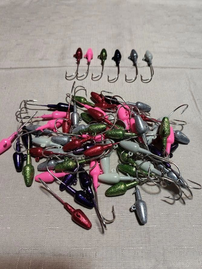 Bullet Jig Heads 1/8 oz to 1 oz with 3X O'Shaughnessy Hook in variety ...