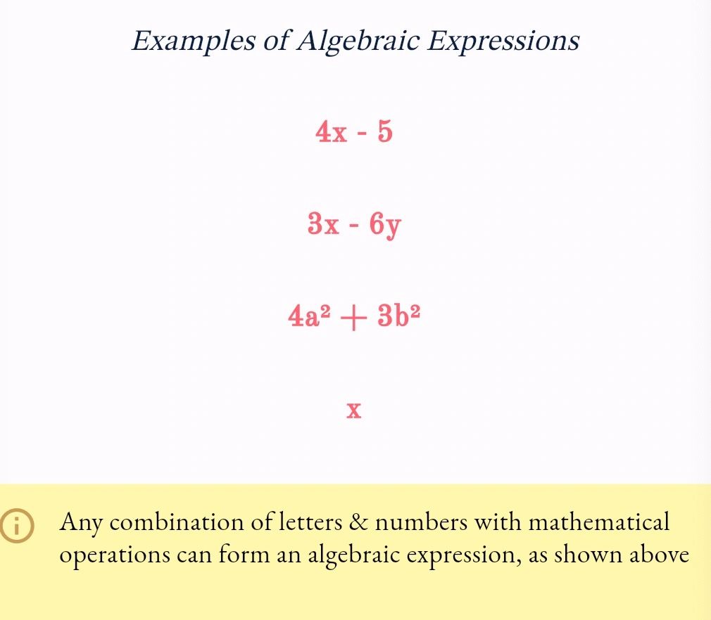 Algebraic Expressions in Math: Why do we need them?