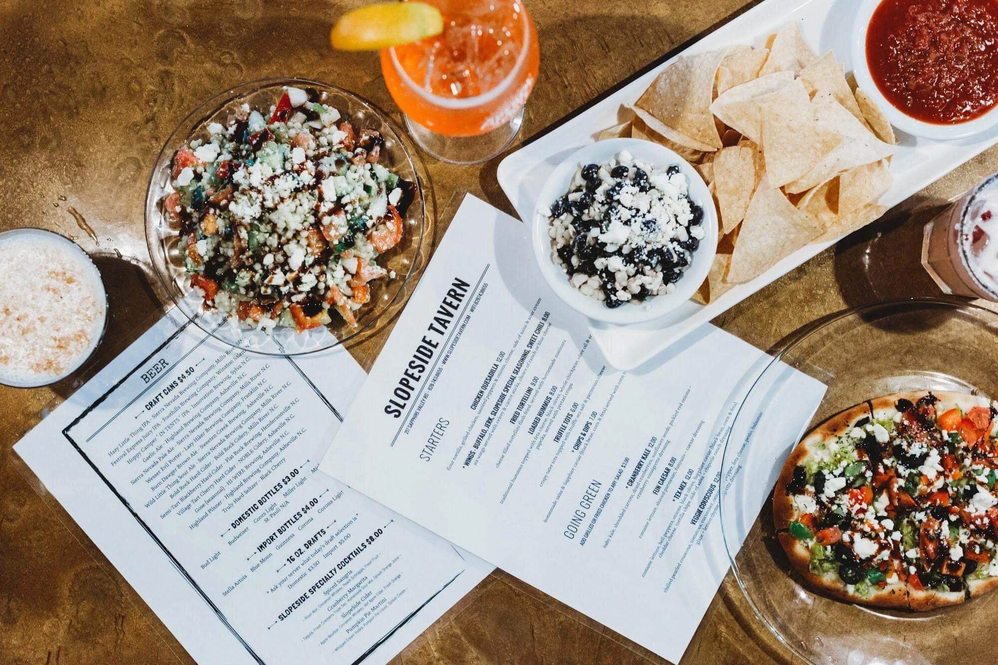 SlopeSide Tavern - Menu - Sapphire, North Carolina