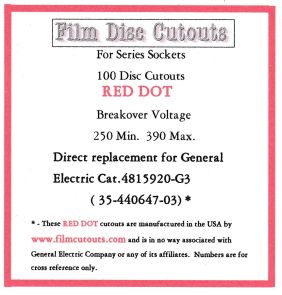 Red Dot Film Disc Cutouts