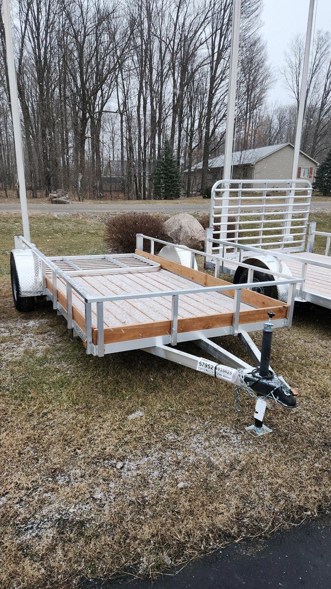 Legend 6X12 Aluminum with wood deck utility trailer