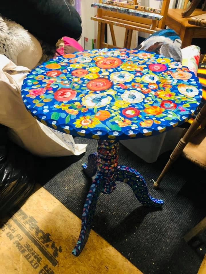 Custom painted tables