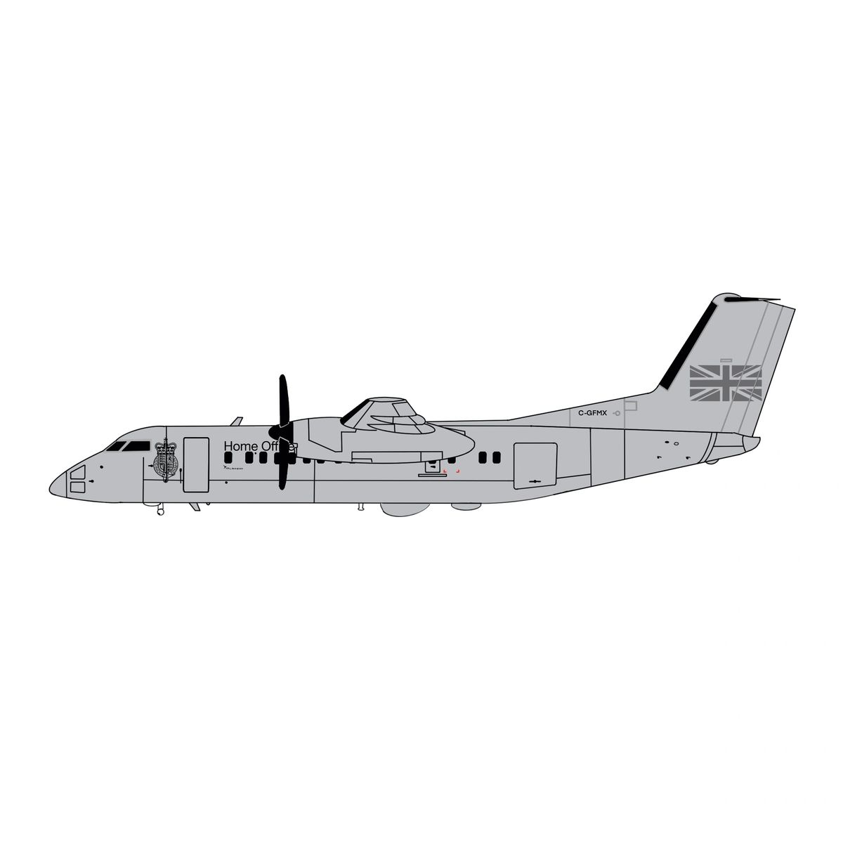 *PRE-ORDER* 1:400 UK Home Office Dash 8 Q300 C-GFMX