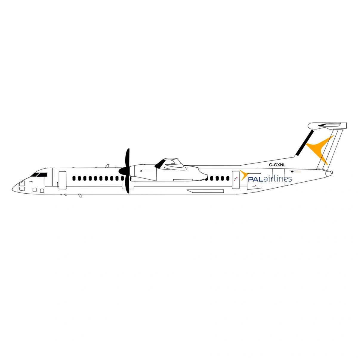 1:400 PAL Airlines Dash 8 Q400 C-GXNL