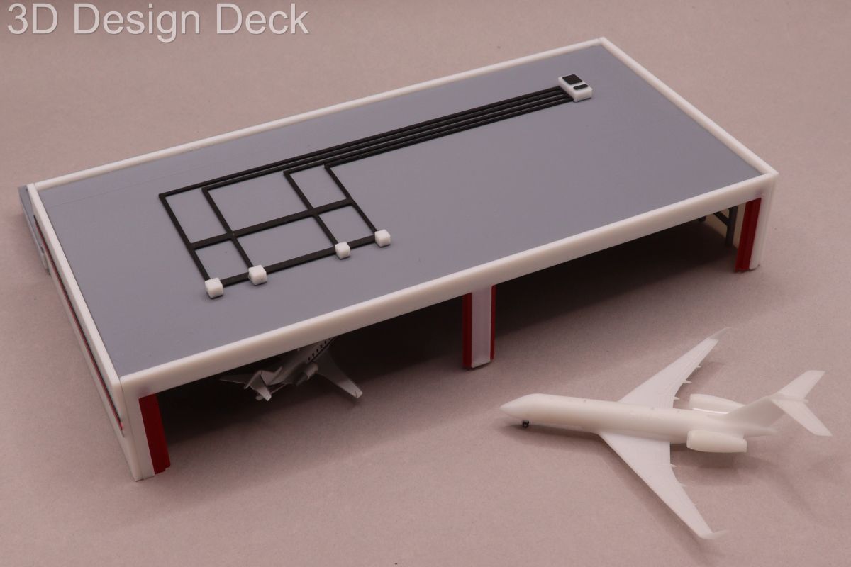 1:400 Netjets Double Hangar (fits up to 2 global 5000’s)