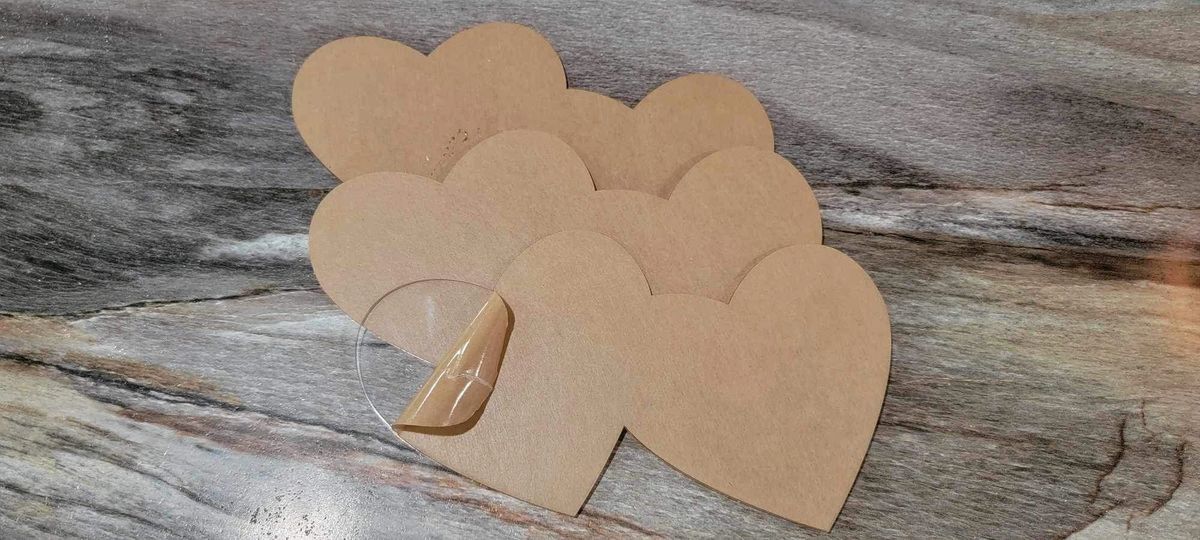 Clear Double Heart Trivet