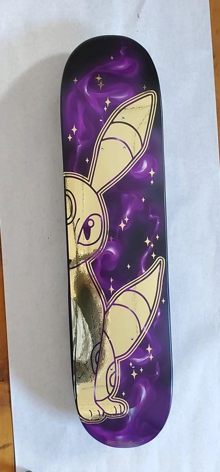 Purple Umbreon Custom Skateboard Deck
