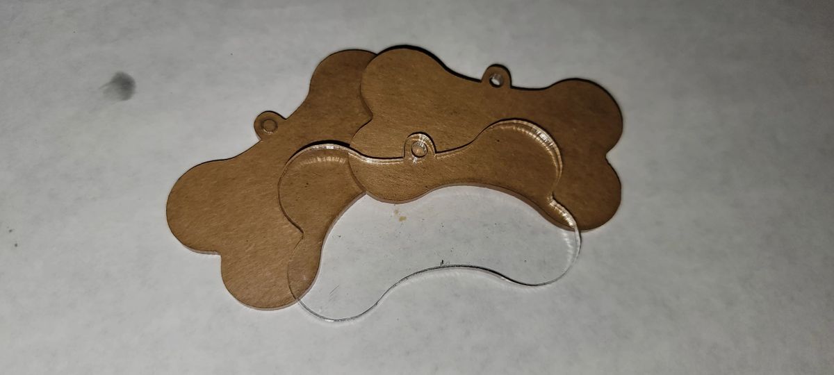 CLEAR Dog Tag/Charm (Pack of 4)