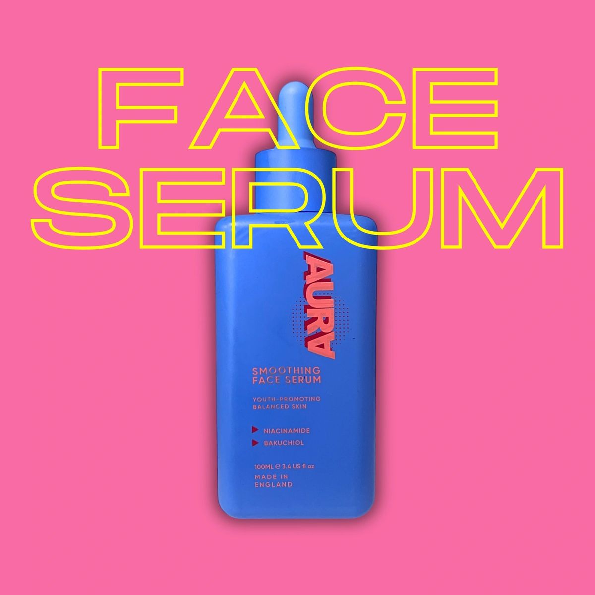 Aura 100ml Smoothing Face Serum Bakuchiol & Niacinamide
