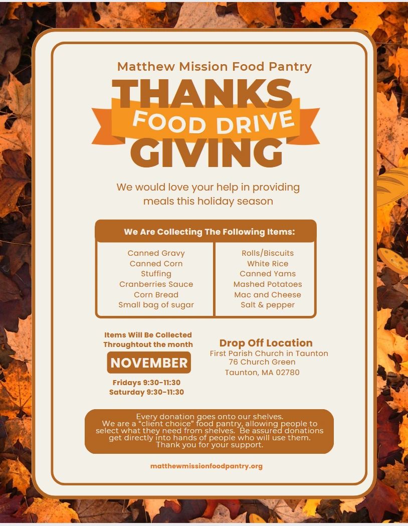 Food Pantry - Matthew Mission Food Pantry - Taunton, Massachusetts