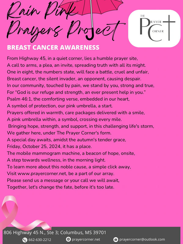 Rain Pink Prayers | The Prayer Corner