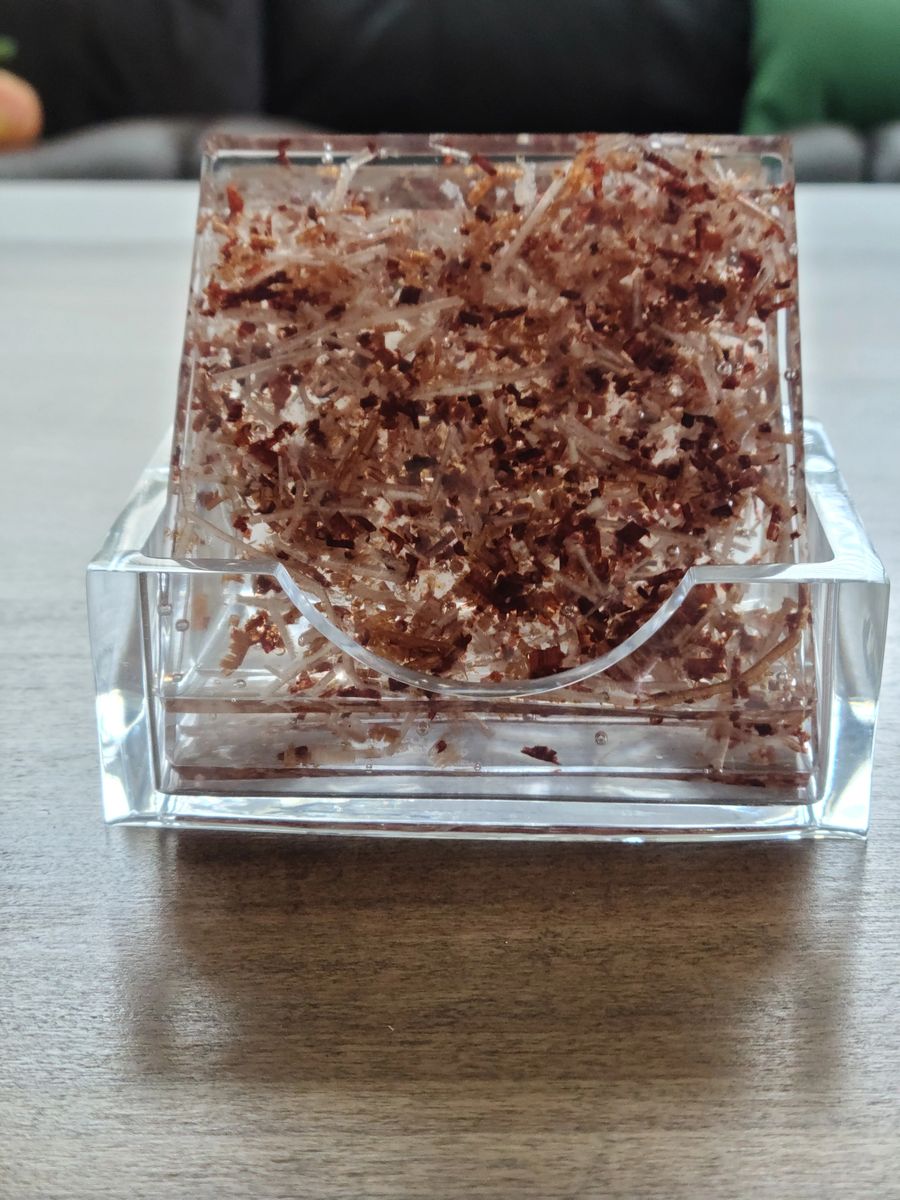 Square Sawdust Resin Coasters