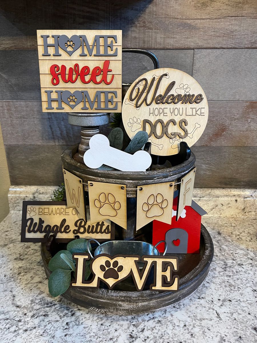 Dog tiered tray bundle