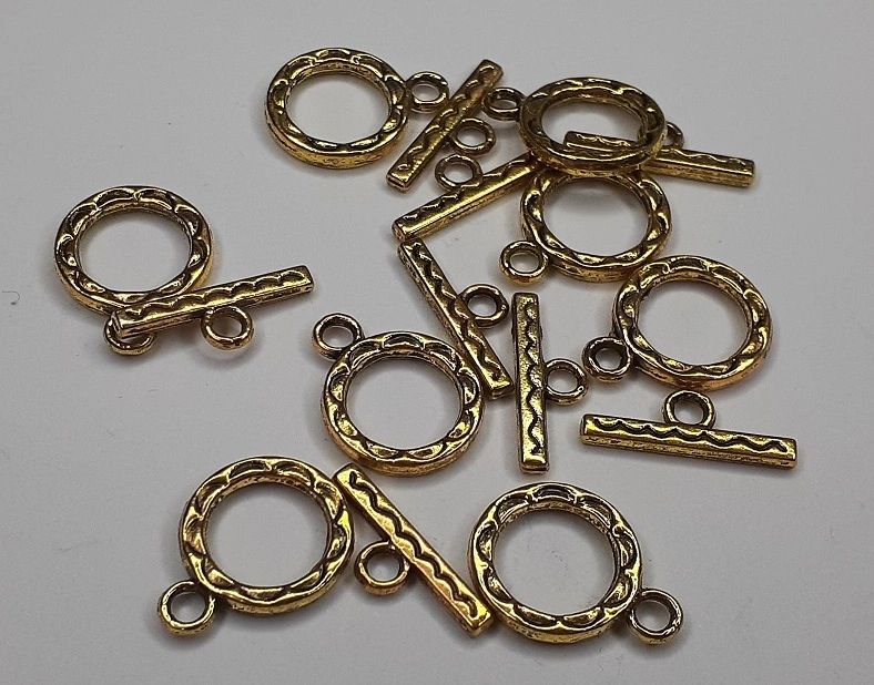 TOGGLE SET - 11MM ANTIQUE GOLD 8-PK
