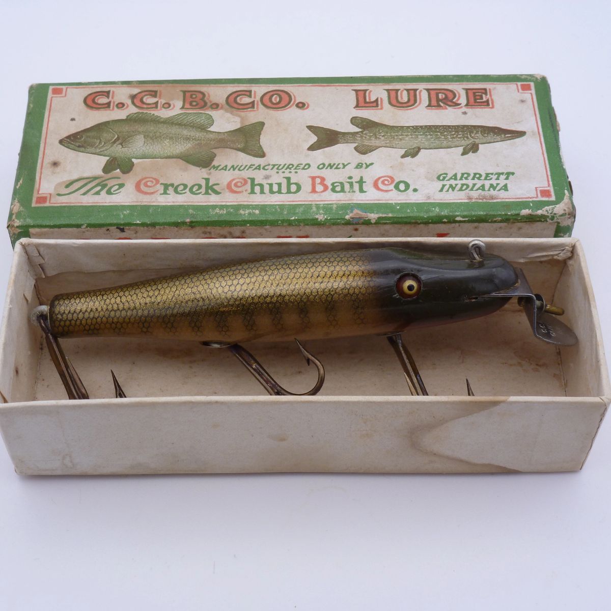 Pristine Creek Chub Double Line Tie Pikie, Pike Scale, in Box