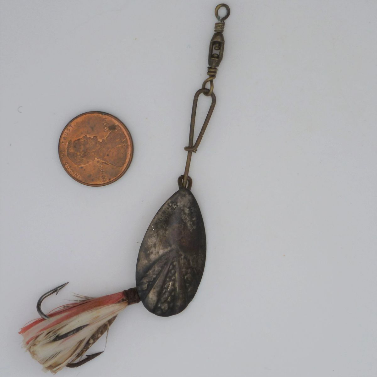 No. 3, Skinner Turkey Foot Spinner with Exceptional Silver Patina!