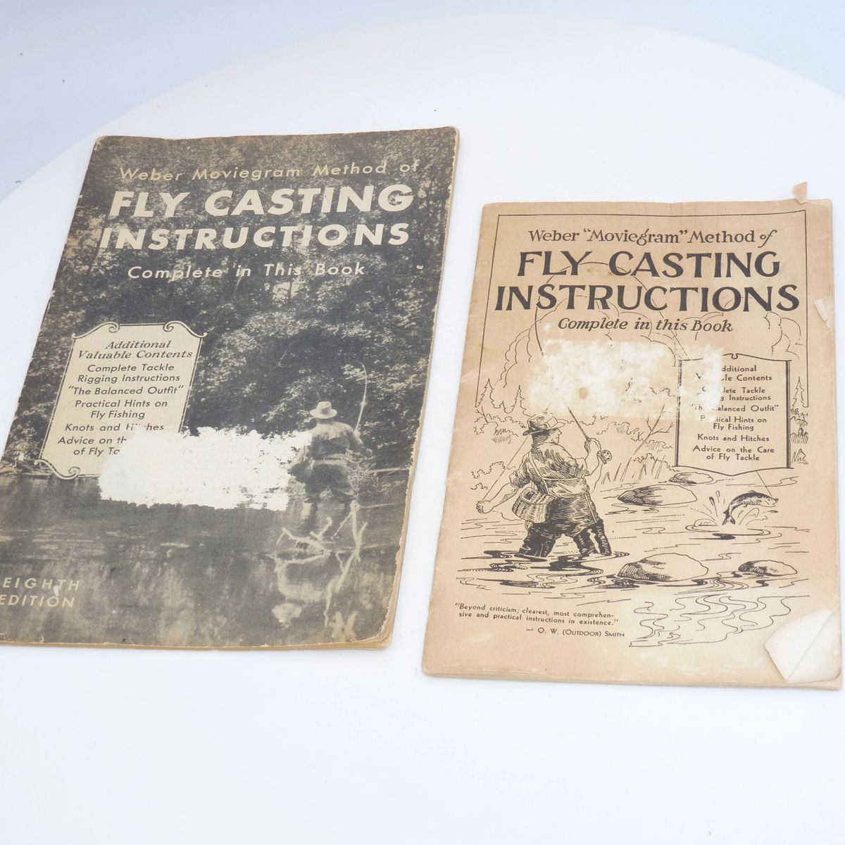 Early and Late 1930s Weber "Moviegram" Fly-Casting Instruction Booklets ...