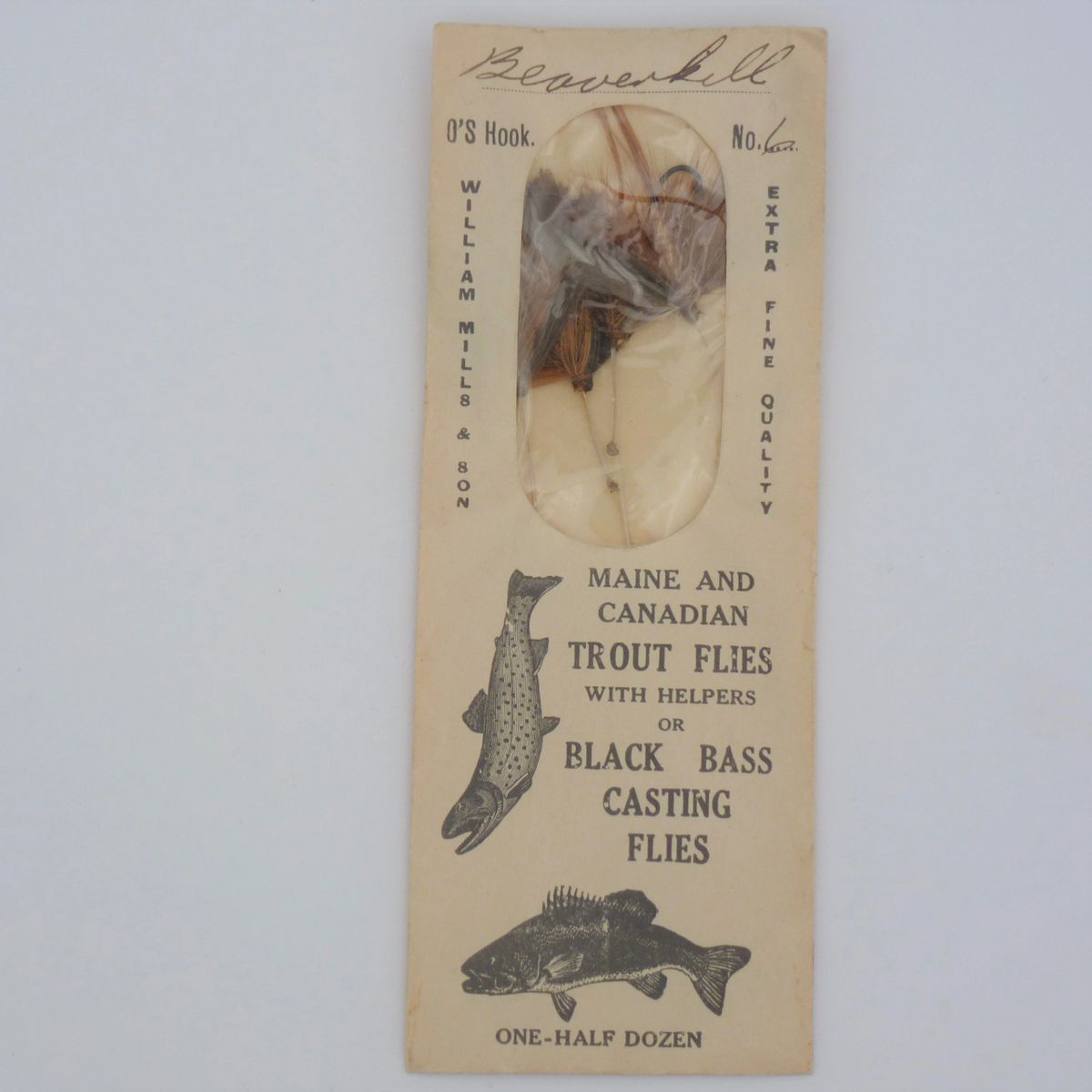 Scarce 1920s to 30s William Mills & Son Beaverkill Flies in Graphic ...