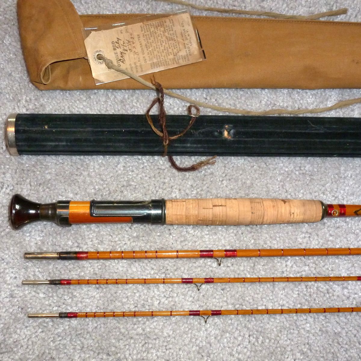 Divine Rod Special Dry Fly, 8'6", 3/2 Split Bamboo Fly Rod