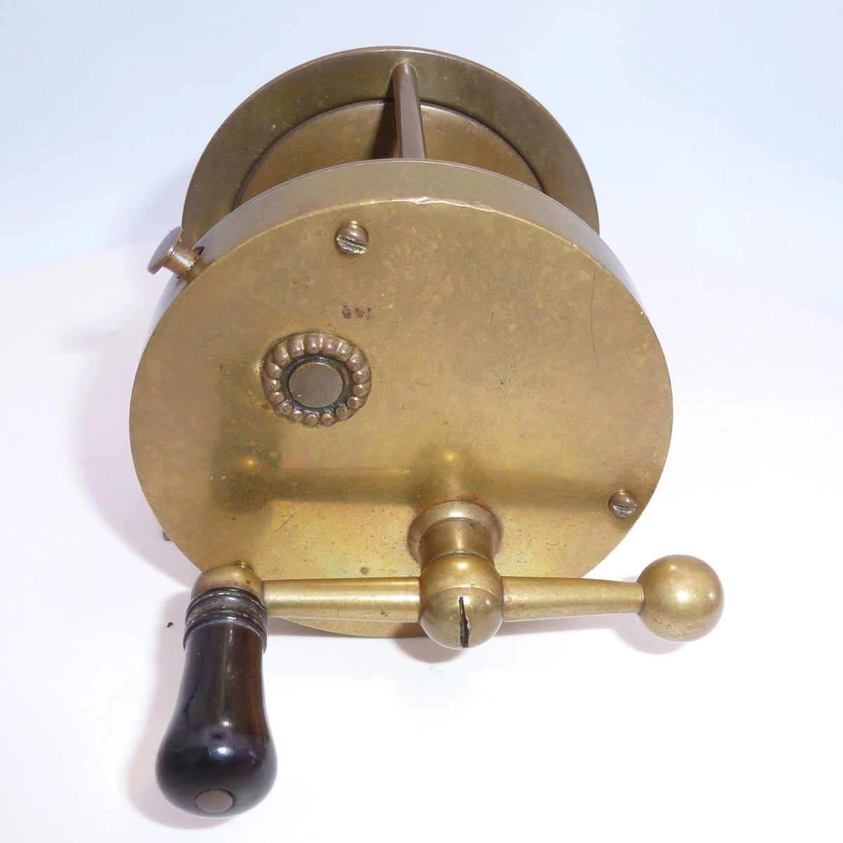 Very Unusual Brass Ball Handled Reel