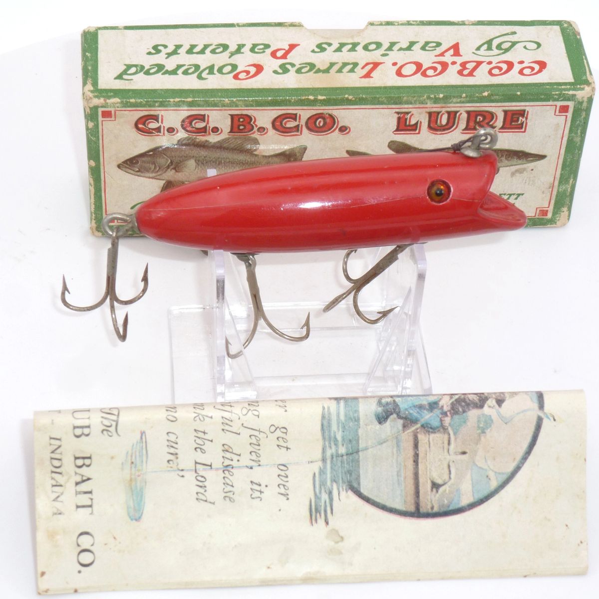 Exceedingly Rare Solid Red Creek Chub Castrola 3112 Combo