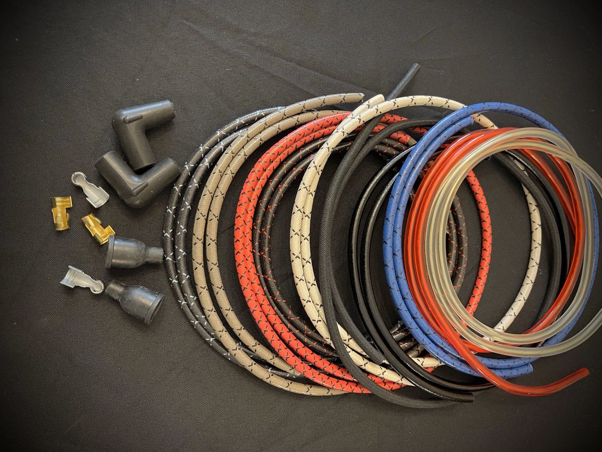 7mm Copper Core Cloth Braided Spark Plug Kit