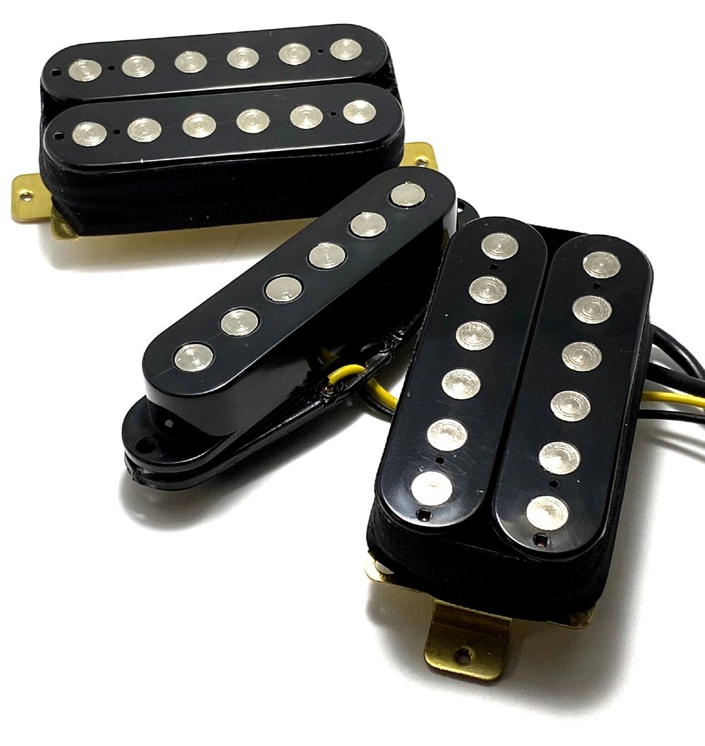 Phat HSH Pickup Set, Hum-Single-Hum Pickups w/ Oversized Poles
