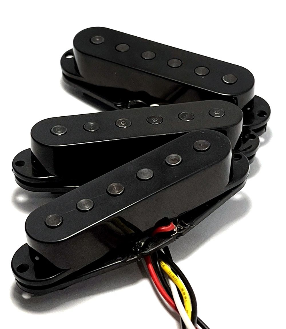 Shadow Strat Singles SSS Pickup Set, Specialty Dark Pole Modern Wound ...